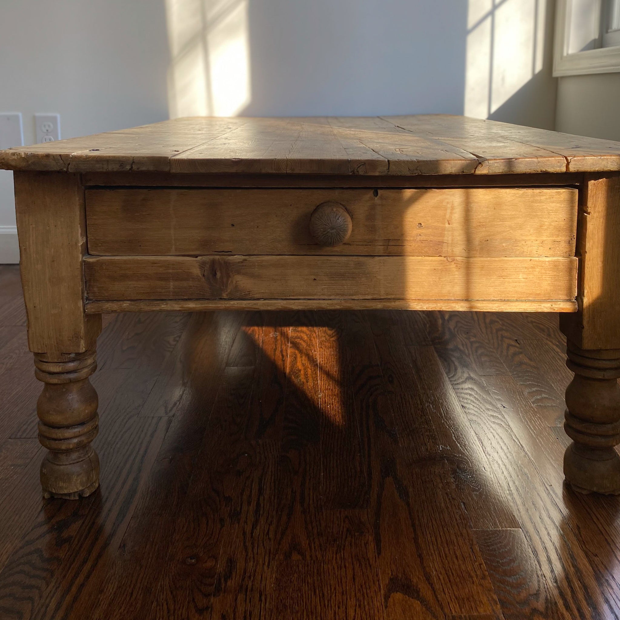 Antique english pine coffee table store